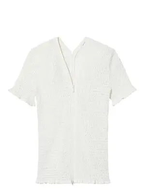 Proenza Schouler White Label Crochet Zip-front Blouse - White