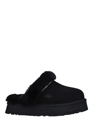 UGG Disquette Shearling-lined Suede Slippers - Black