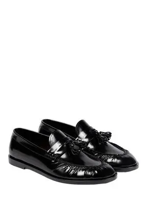 THE ROW Patent Leather Loafers - Black