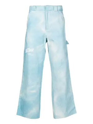 MSFTS MSFTSrep Acid-Wash Flared Trousers
