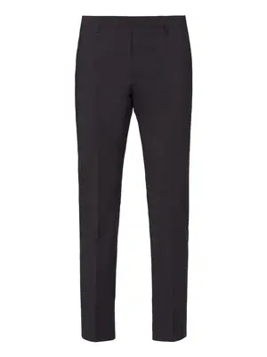 Prada Wool Tailored Trousers - Black
