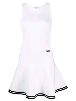Sonia Rykiel Paris Pointelle Knit Mini Dress - White