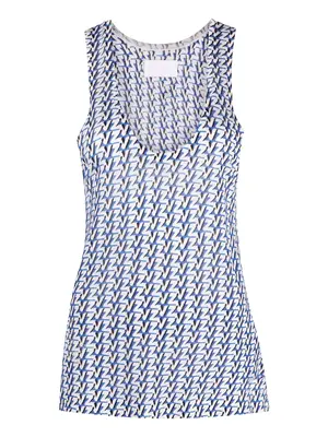 Zadig&Voltaire Lee Monogram-print Tank Top - Blue
