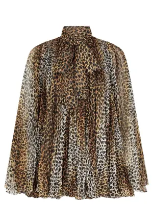 Dolce & Gabbana Leopard Print Mini Dress - Brown