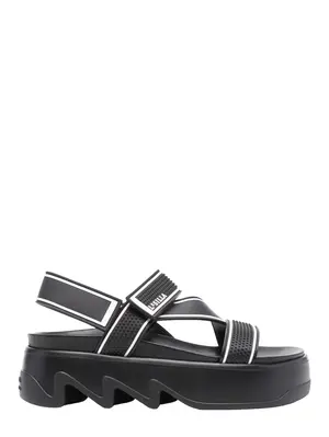 LE SILLA Cross-strap Platform Sandals - Black