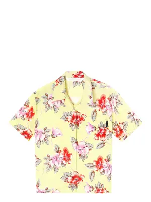 Palm Angels Hibiscus-print Shirt - Yellow