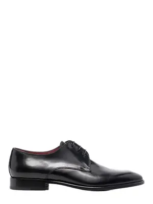Corneliani Leather Derby Shoes - Black