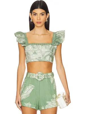 Hemant & Nandita Crop Top - Green