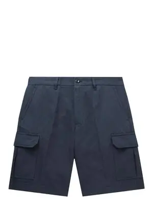 Loro Piana Straight-leg Cotton And Linen-blend Cargo Shorts - Blue