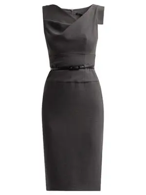 Black Halo Jackie O Sheath Dress - Charcoal