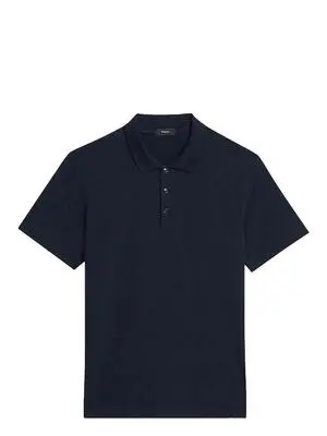 Theory Bron Cotton Polo Shirt - Eclipse