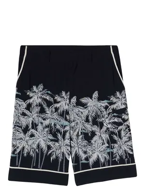 Palm Angels Palms-print Bermuda Shorts - Black