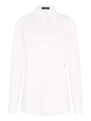 Dolce & Gabbana Dg-logo Poplin Shirt - White