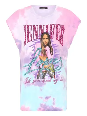 Dolce & Gabbana Jennifer Embellished T-shirt - Pink