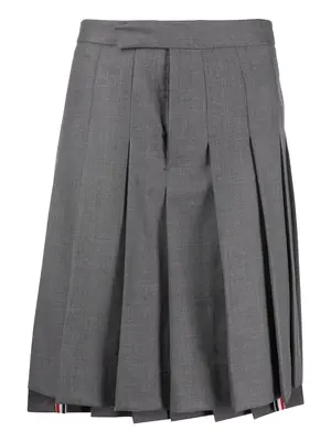 Thom Browne High-low Hem Pleated Skirt - Grey