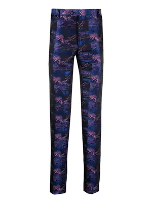 BILLIONAIRE Logo-print Tailored Trousers - Black