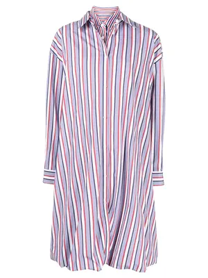 JUUN.J Stripe-detail Shirt Dress - Blue