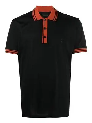 BILLIONAIRE Logo-embroidered Cotton Polo Shirt - Black