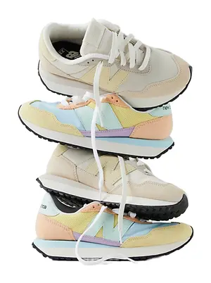 NEW BALANCE 237 Lace-Up Sneakers Sea Salt / Yellow