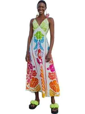 Farm Rio Maxi Dress - Tropical Graphic