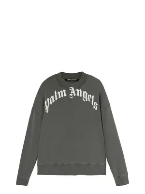 Palm Angels Logo-print Sweatshirt - Grey