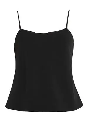 THE ROW Biggins Matte Satin Camisole Top - Black