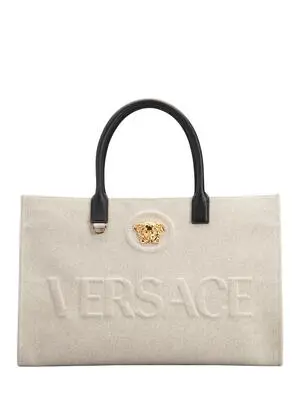 Versace La Medusa Logo Tote Bag - Black