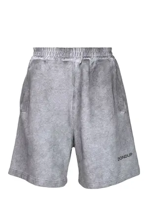 DONDUP Logo-print Cotton Track Shorts - Grey