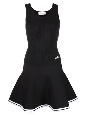 Sonia Rykiel Paris Pointelle Knit Mini Dress - Black
