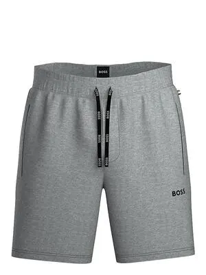 Hugo Boss Boss Mix & Match Cotton-stretch Logo Shorts - Medium Gray