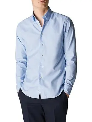Eton Slim Fit Cotton Lyocell Shirt - Light Blue