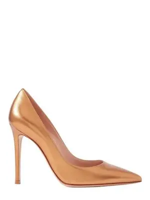 GIANVITO ROSSI Gianvito 105 Metallic Leather Pumps Metallic
