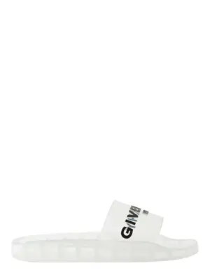 Givenchy Logo Rubber Slides Clear