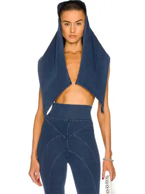 Alaïa Knitted Hood - Blue Jeans