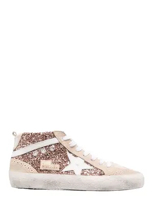 GOLDEN GOOSE Mid Star Glitter Sneakers - Pink