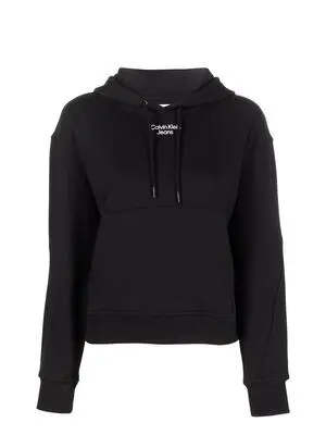 Calvin Klein Cotton Logo Hoodie - Black