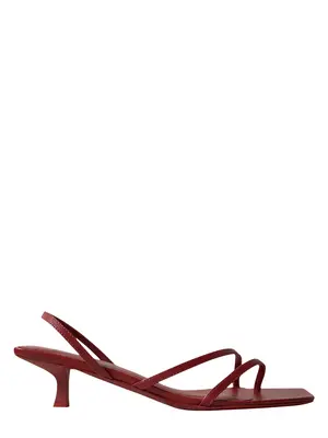 ST. AGNI Pina Leather Slingback Sandals