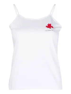 Dsquared2 Maple Leaf Logo-print Tank Top - White
