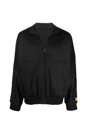Heron Preston Logo-stripe Zipped Track Jacket - Black