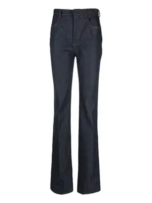 Saint Laurent High-waisted Bootcut Jeans - Blue