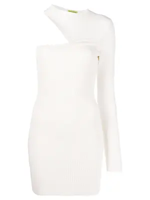 Gauge81 One-shoulder Fitted Dress - White