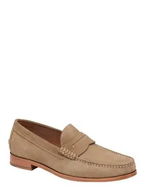 Johnston & Murphy Baldwin Penny Loafer - Taupe English Suede
