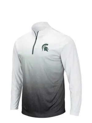 COLOSSEUM Michigan State Spartans Quarter-zip Jacket - Gray