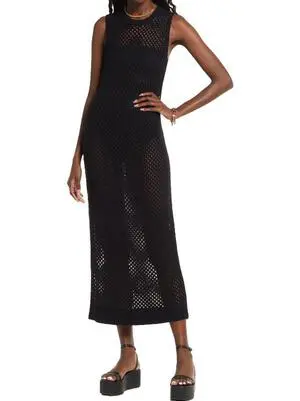 OPEN EDIT Open Stitch Sleeveless Sweater Dress