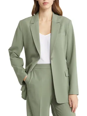 Nordstrom Nordstrom Boyfriend Blazer Green Dune