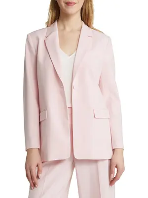 Nordstrom Nordstrom Boyfriend Blazer Pink Chalk