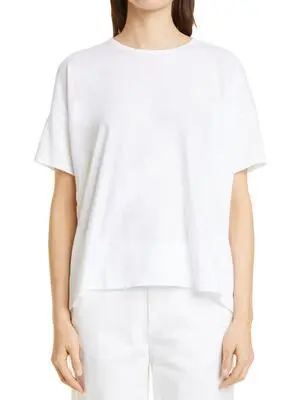 EILEEN FISHER Boxy Crewneck Organic Cotton T-Shirt