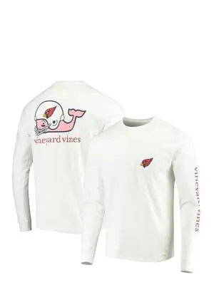 Vineyard Vines Arizona Cardinals Whale Helmet Long Sleeve T-shirt - White