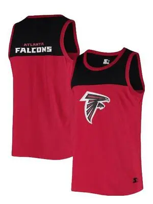 STARTER Black Atlanta Falcons Team Touchdown Fashion Tank Top - Red