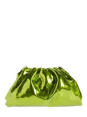Bottega Veneta Teen Pouch Leather Clutch - Chlorophyll-silver